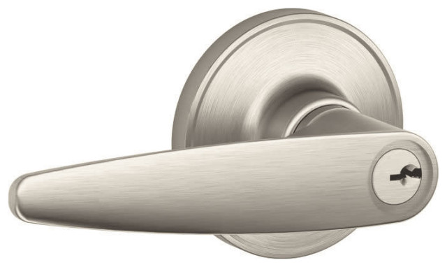 Schlage J54-DOV Dover Single Cylinder Keyed Entry Door Lever Set ...