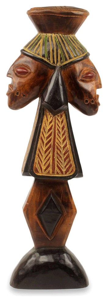 Shango Wood Sculpture - Tropical - Decorative Objects And Figurines ...