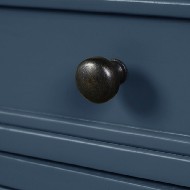 Benzara BM261399 Console Table With 2 Drawers and 2 Shutter Doors, Navy ...