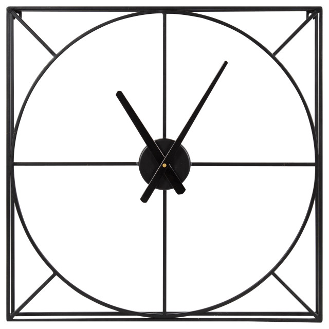 Willet Wall Clock, Black, 22"x22", 22x22 - Industrial - Wall Clocks ...