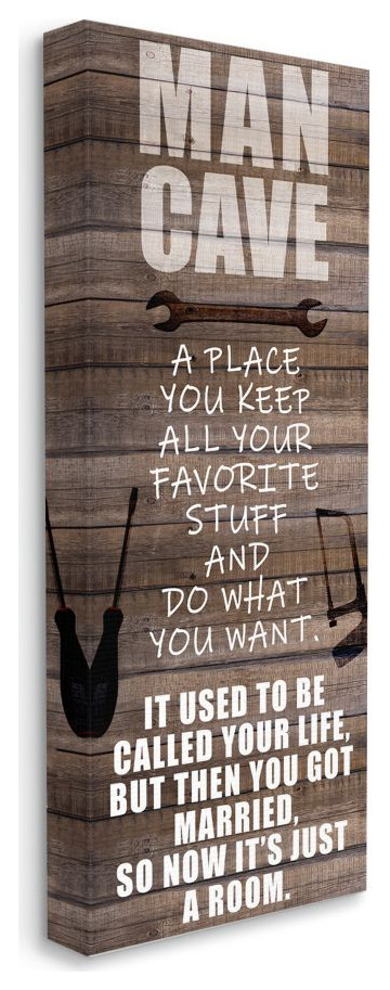 Funny Man Cave Quote Work Bench Tools Family Home, 1-Piece, 10x24, 20 x ...