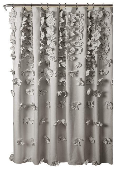Lush Decor Riley Shower Curtain Light Gray 72X72 - Traditional - Shower ...