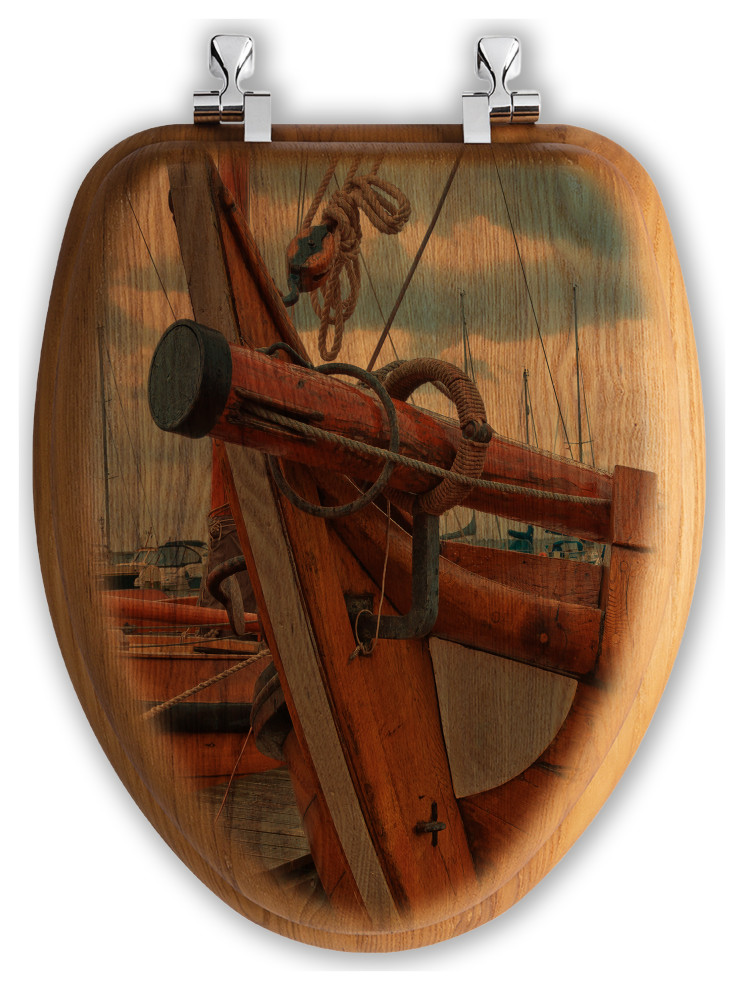 Oak Toilet Seat, Wooden Bow - Beach Style - Toilet Seats - by House ...