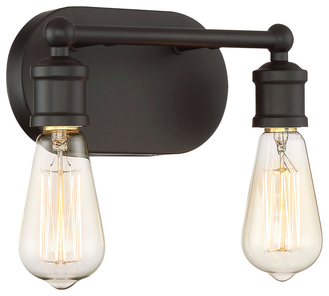 2-Light Vanity Fixture - Industrial - Bathroom Vanity Lighting - by ...