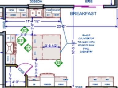 Space around kitchen island?