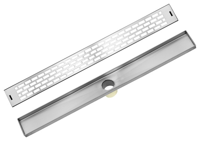 LUXE Subway Grate Linear Drain, 26" - Contemporary - Tub And Shower Parts - by LUXE Linear ...