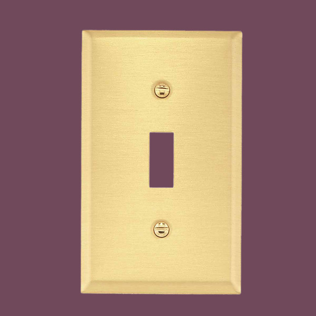 Brass Toggle Switch Plate Rectangular Wall Plate 4.5" H x 2.75" W ...