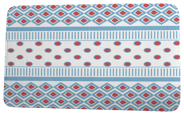 Upscale Getaway Scrambled Prints Geometric Print Bath Mat, 17"x24 ...