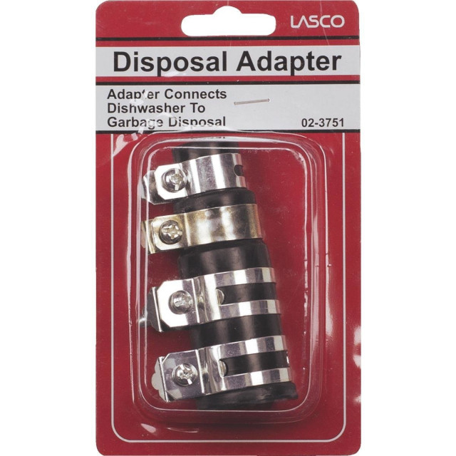 Lasco 02-3751 Dishwasher To Disposal Connector with Black Rubber Boot ...