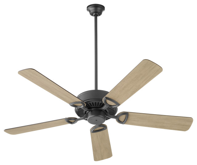 Estate 52" Fan, Matte Black with Weathered Grey Blades - Transitional ...
