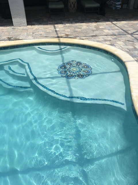 Joyful Soul Mandala Porcelain Swimming Pool Mosaic 11x11