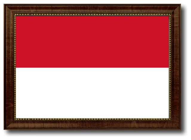 Monaco Country Flag Canvas Print, 19"x27", 19"x27" - Traditional ...