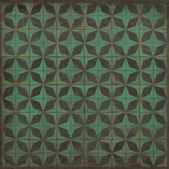 Pattern 54 Draco 72x72 Vintage Vinyl Floorcloth - Contemporary - Area ...