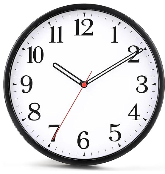 Wall Clock Modern 9" Battery Operated Wall Clocks - Silen ...