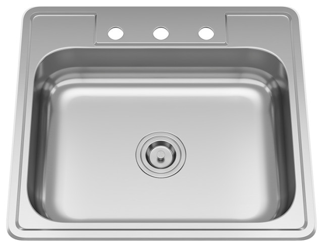 ADAT2318 Single Bowl Stainless Steel ADA Sink - Contemporary - Kitchen ...