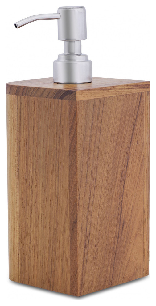 Designer Genuine Teak Soap Dispenser - Transitional - Soap & Lotion ...