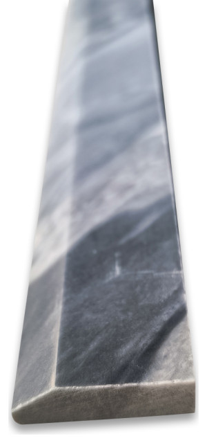 Bardiglio Gray Marble Beveled Pencil Edging Trim Molding Polished, 1 ...