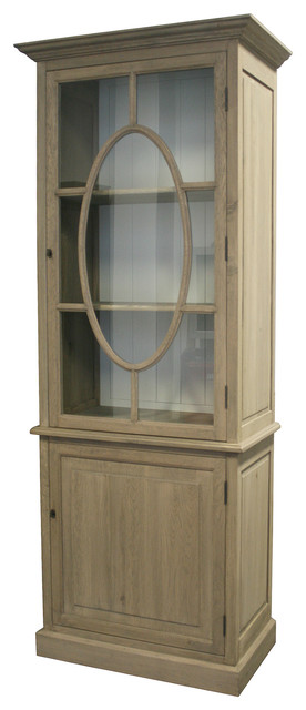 Arlon French Country Antique Style Wood Display Cabinet, 36"Wx91"Hx20"D ...