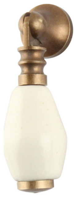 Set of 4 Cream Drop Ceramic Knobs - Cabinet And Drawer Knobs - by Resoursys Unlimited, Inc. | Houzz