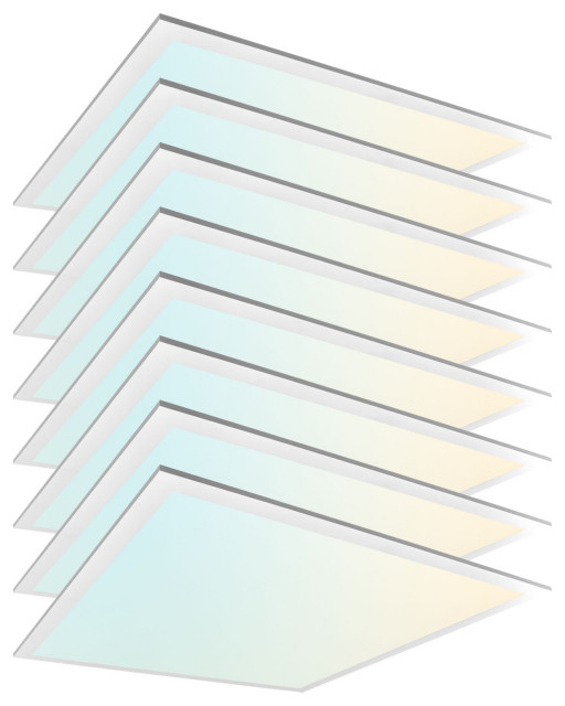 Luxrite 2x2 FT LED Panel Lights 30/35/40W 3CCT Dimmable 8 Pack - Modern ...