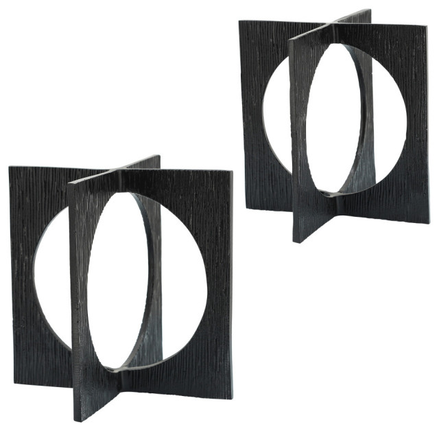 Metal 8" Linked Squares, Black - Contemporary - Decorative Objects And ...