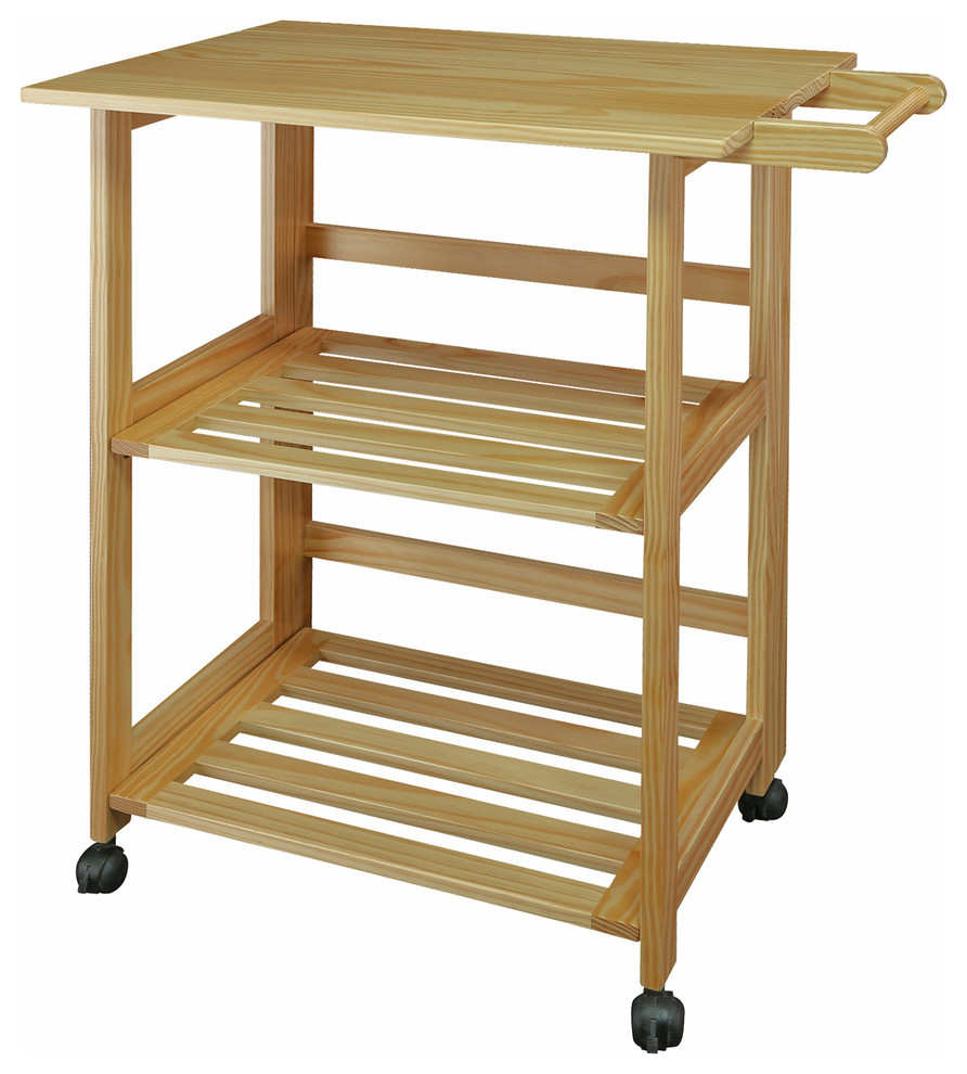 Trek Folding Kitchen Cart - Transitional - Kitchen Islands And Kitchen ...