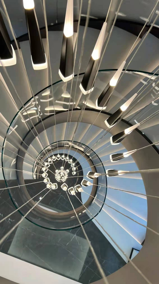 Miami Curved Glass Staircase - Modern - Staircase - Miami - by Demax ...