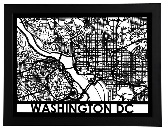 Washington DC Street Map - Contemporary - Prints And Posters - by Cut ...