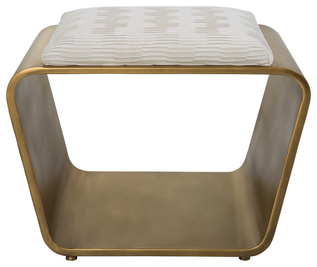 Hoop Small Gold Bench - Contemporary - Upholstered Benches - by Ownax ...