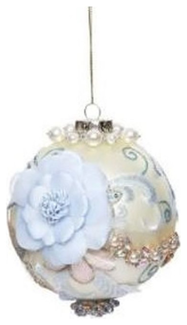 Mark Roberts Christmas 2020 King's Jewel Ball Ornament, Ivory 4 ...