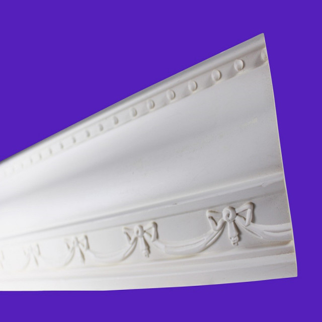 Ornate Cornice White Urethane 94" L Williamstown | - Transitional ...