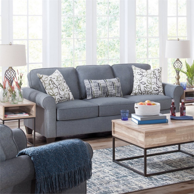 American Furniture Classics 8-010-A330V16 Classic Cottage Blue Sofa ...