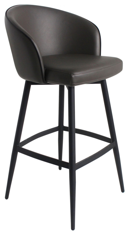 Webber Bar Stool Charcoal Grey - Midcentury - Bar Stools And Counter ...