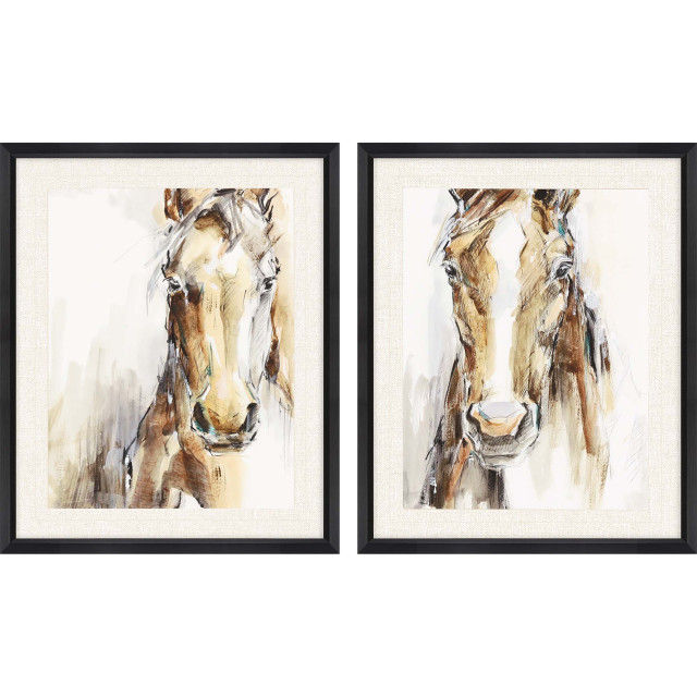 Paragon Gift Horse 2-Piece Set Artwork - Contemporary - Prints And ...