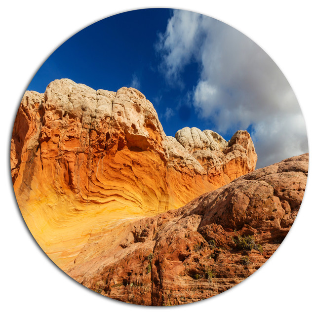 Vermillion Cliffs Under Blue Sky, Landscape Round Wall Art, Disc of 11 ...