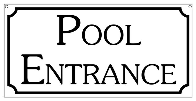 Pool Entrance, Aluminum Hotel House Waterpark Beach Bar Sign, 6"x12 ...