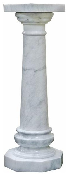 Design Toscano White Versailles Marble Column - Traditional - Plant ...