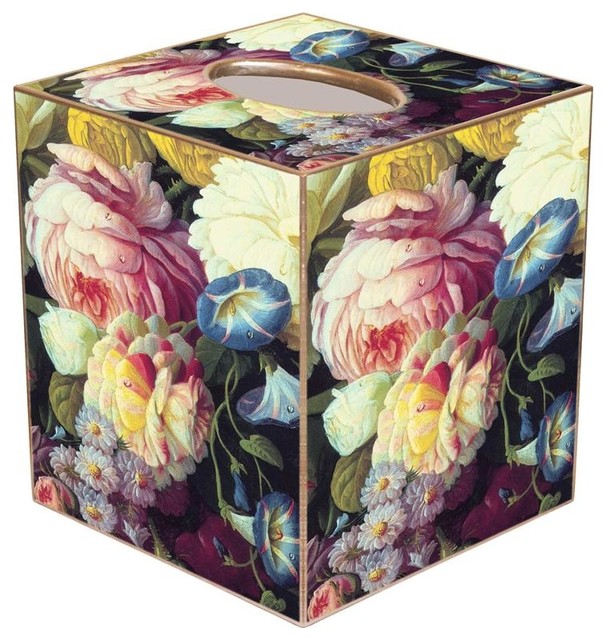 TB338-Peony Floral Design Tissue Box Cover - Farmhouse - Tissue Box ...