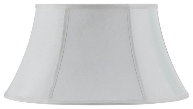 White Fabric Piped Swing Arm, Lamp Shades, Sh-8103/18-Wh - Traditional ...