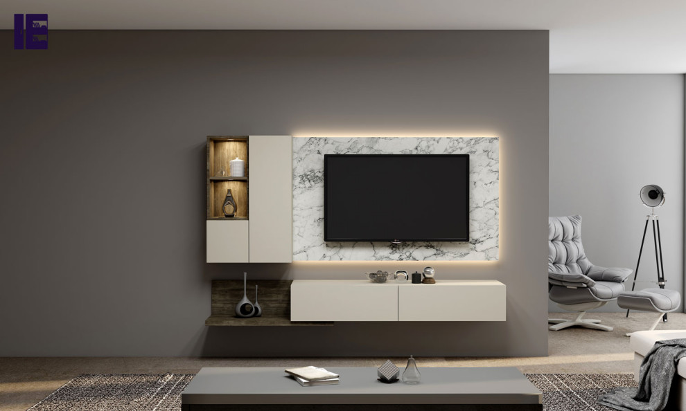 TV Unit Storage Open Shelf Wall Units Drawers Supplied by Inspired ...
