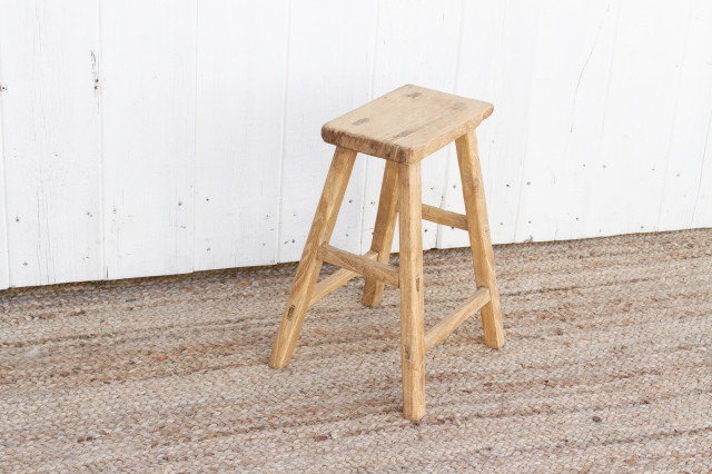 Charming Rustic Asian Stool - Farmhouse - Accent And Garden Stools - by ...