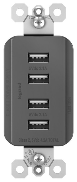 Quad USB Charger - Transitional - Switches And Outlets - by Legrand | Houzz