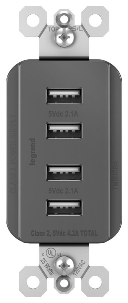 Quad USB Charger - Transitional - Switches And Outlets - by Legrand | Houzz