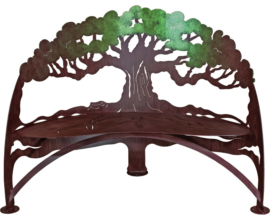 Tree Bench - Contemporary - Outdoor Benches - by Cricket Forge | Houzz