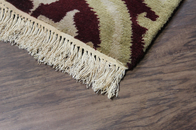 Renaissance Hand-Knotted Rug, Burgundy/Gold - Mediterranean - Area Rugs ...