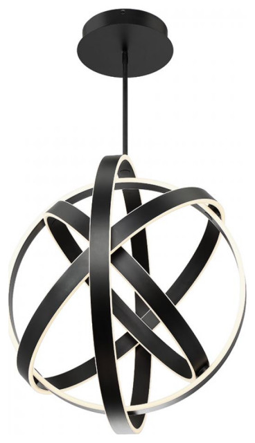 Kinetic Chandelier 4 Light LED Black 28 W Modern Chandeliers Kinetic Chandelier 4 Light LED Black 28 W Modern Chandeliers