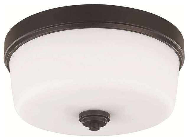 Canarm Jackson 3 Light Flush Mount in Oil Rubbed Bronze - Transitional ...