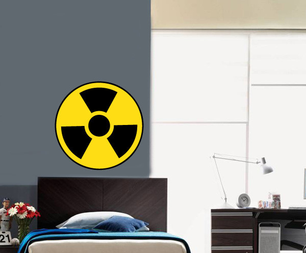 Nuclear Radiation Vinyl Wall Decal NuclearRadiationUScolor004, 6 in ...