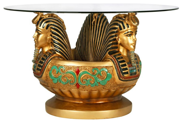 Design Toscano Three Heads Of Tutankhamen Table - Traditional - Coffee ...