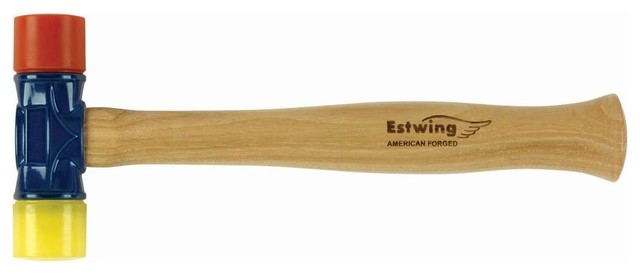 Estwing DFH12 Soft-Face Red & Yellow Rubber Mallet Hammer, 12 Oz, 12 ...